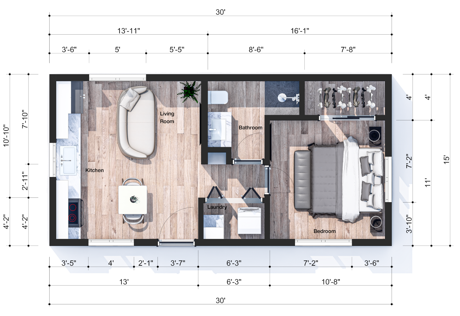 ADU Model – Modest Means – Cozy ADU
